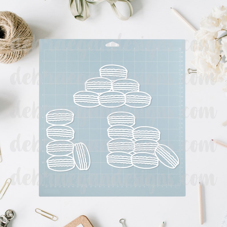 Macarons - 3 Styles- SVG, PNG, JPEG - Silhouette Cameo, Cricut - Cut ...