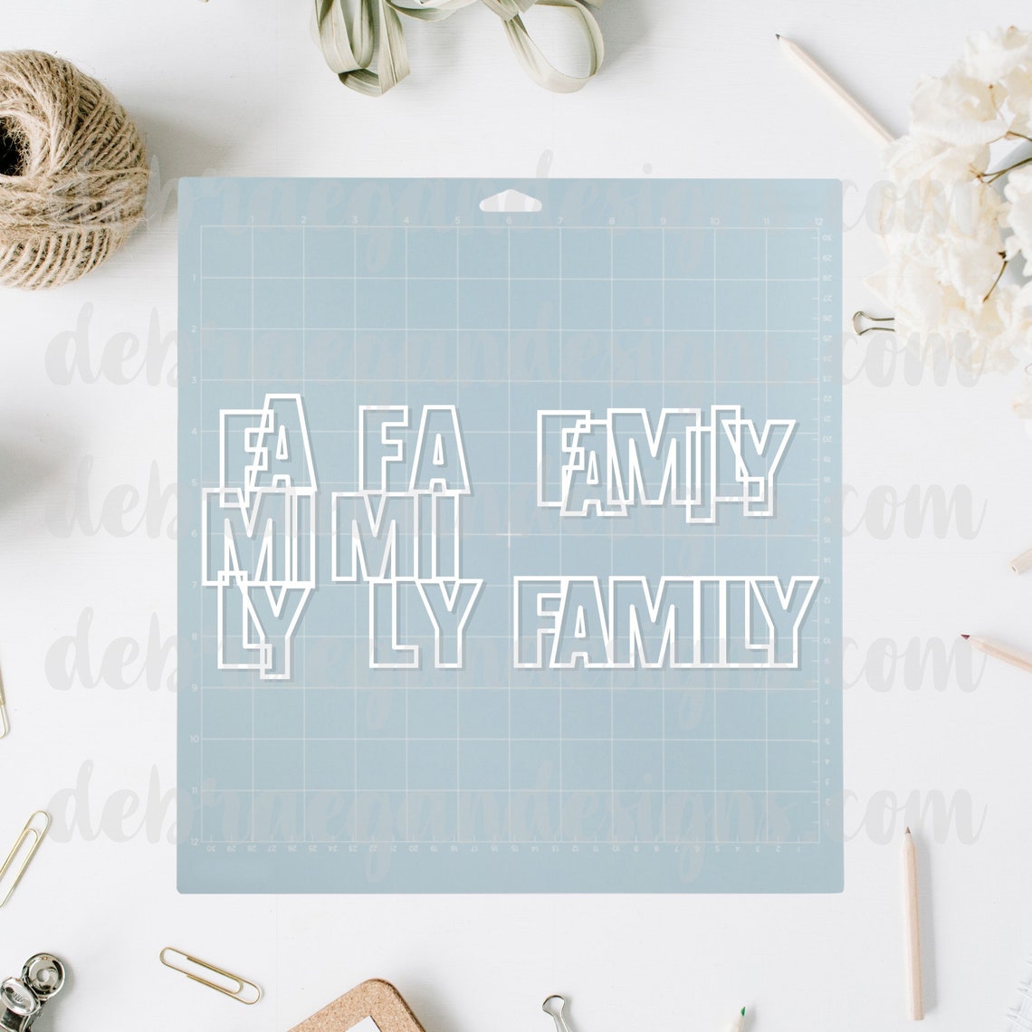 Family Title Cut File - 4 Styles - SVG, PNG, JPEG - Silhouette Cameo ...