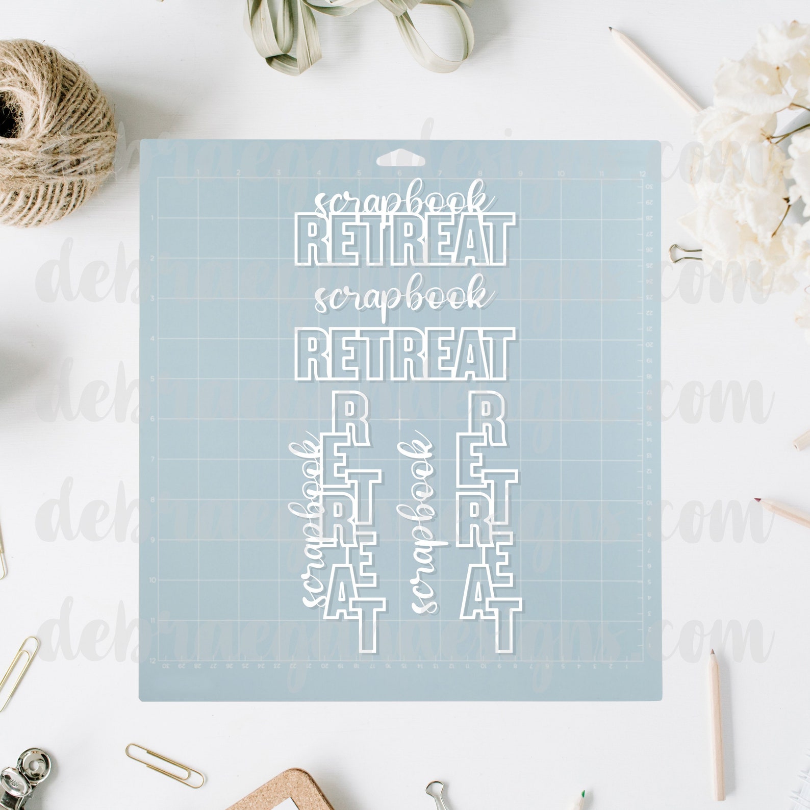 Scrapbook Retreat Title - SVG, PNG, JPEG - Silhouette Cameo, Cricut ...