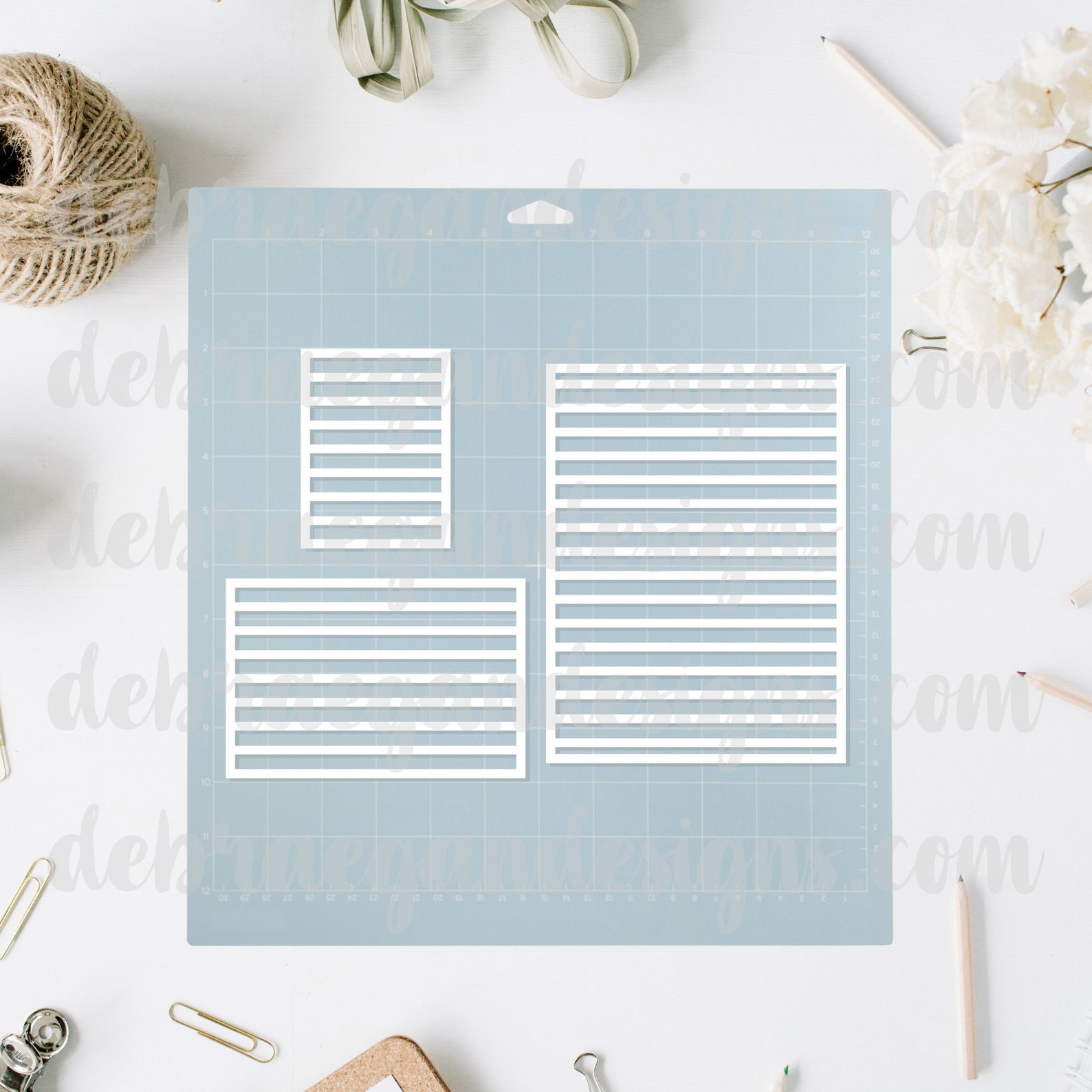 Thin Stripes Pocket Page Cut File - SVG, PNG, JPEG, Studio 3 ...