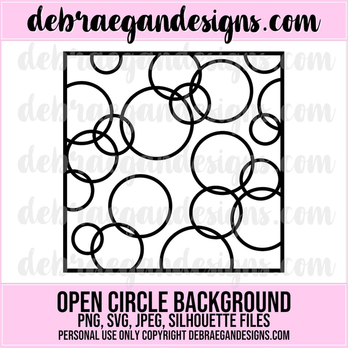 Open Circle Background Cut File SVG, PNG, JPEG Silhouette Cameo, Cricut ...