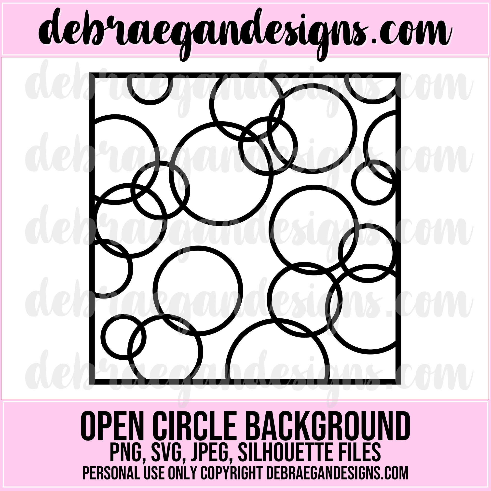 Open Circle Background Cut File - SVG, PNG, JPEG - Silhouette Cameo ...