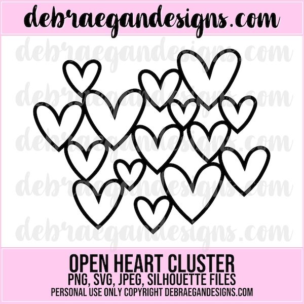 Open Heart Svg - Etsy