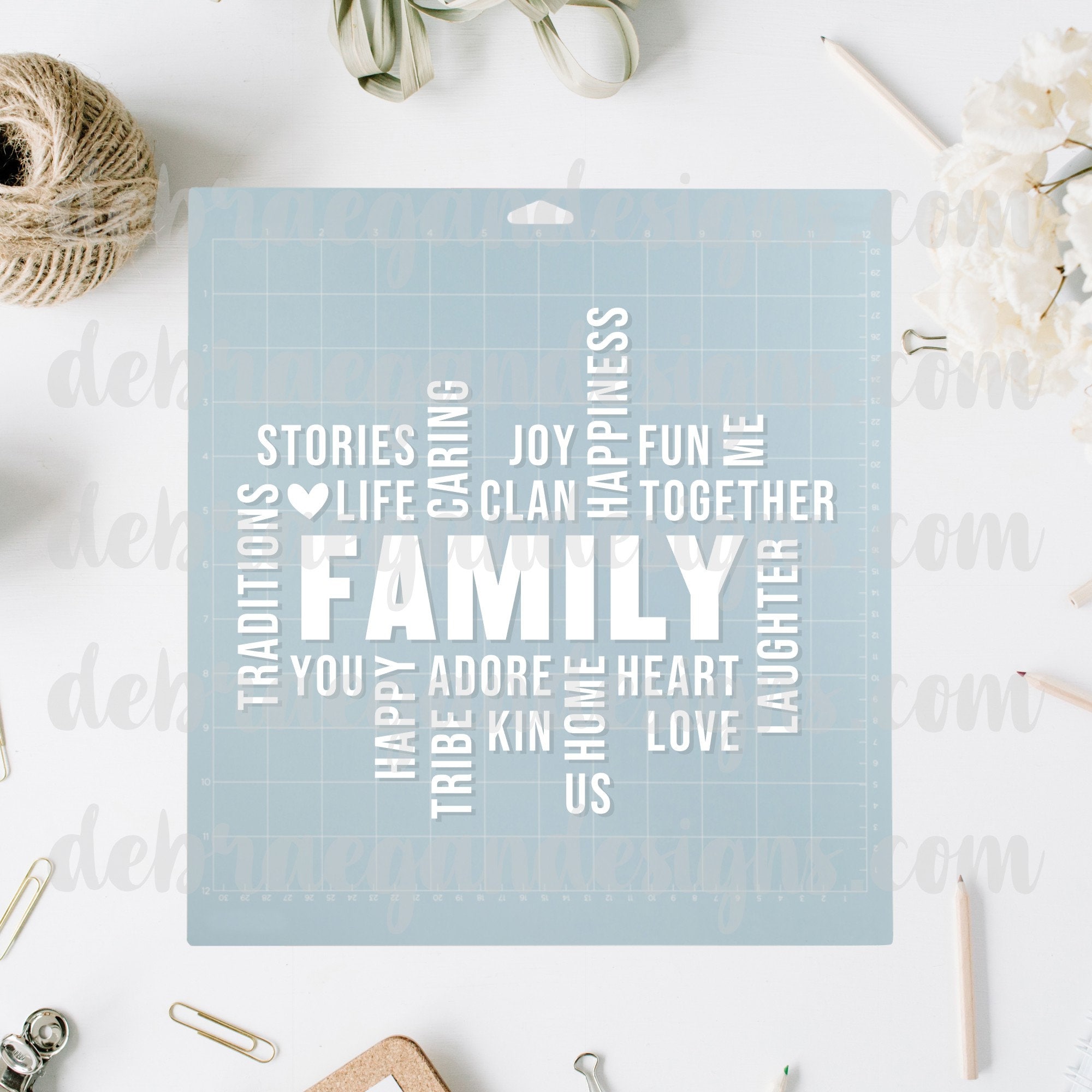 Family Word Art Cut File - 2 Styles - SVG, PNG, JPEG - Silhouette Cameo ...