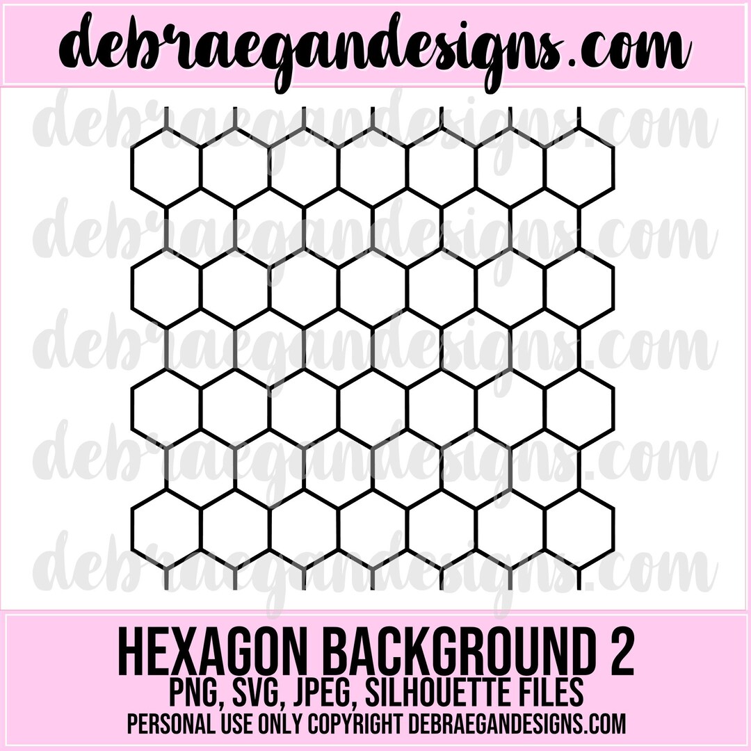 Hexagon Background 2 Digital Cut File - SVG, PNG - Background, Stencil ...