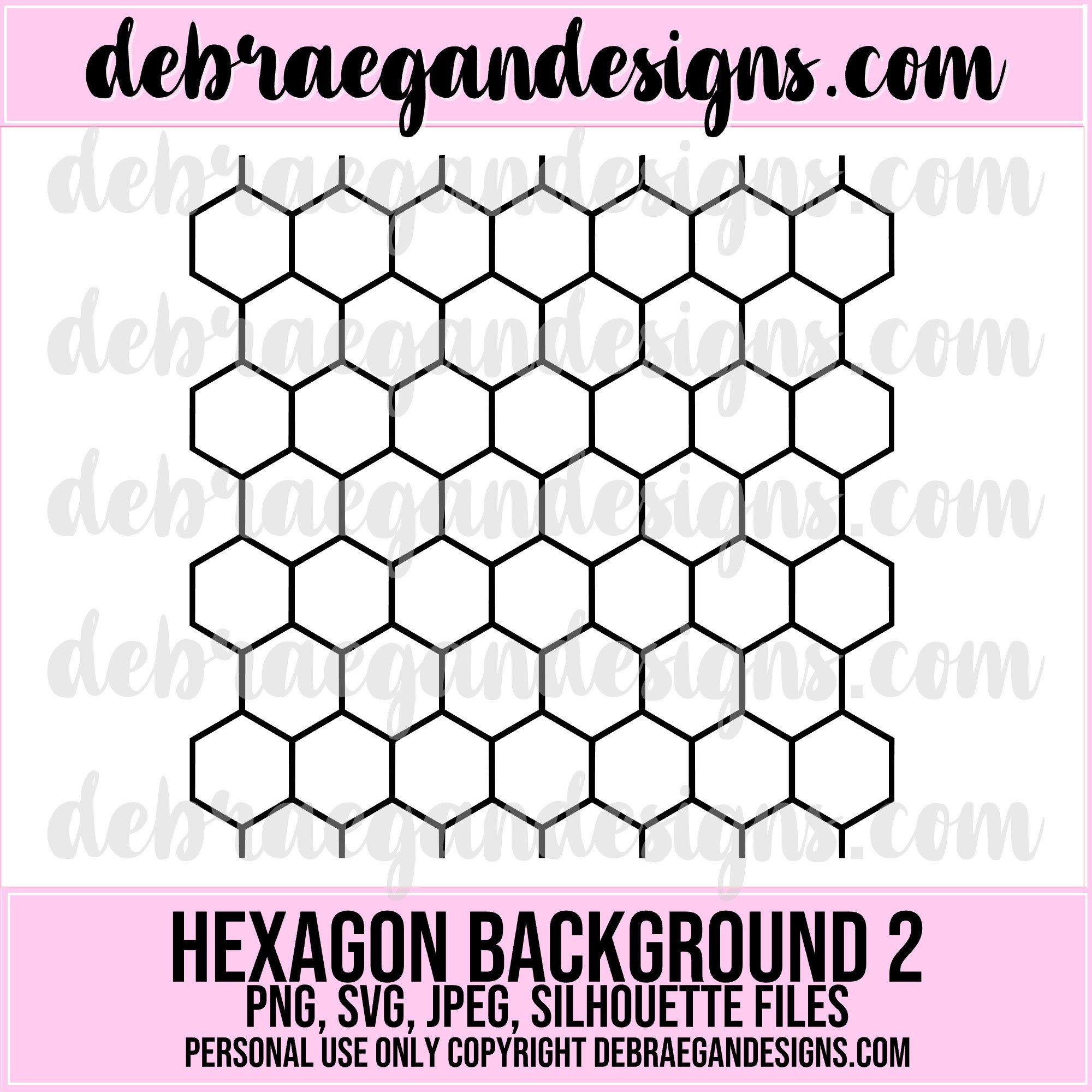 Hexagon Background 2 Digital Cut File SVG, PNG Background, Stencil ...