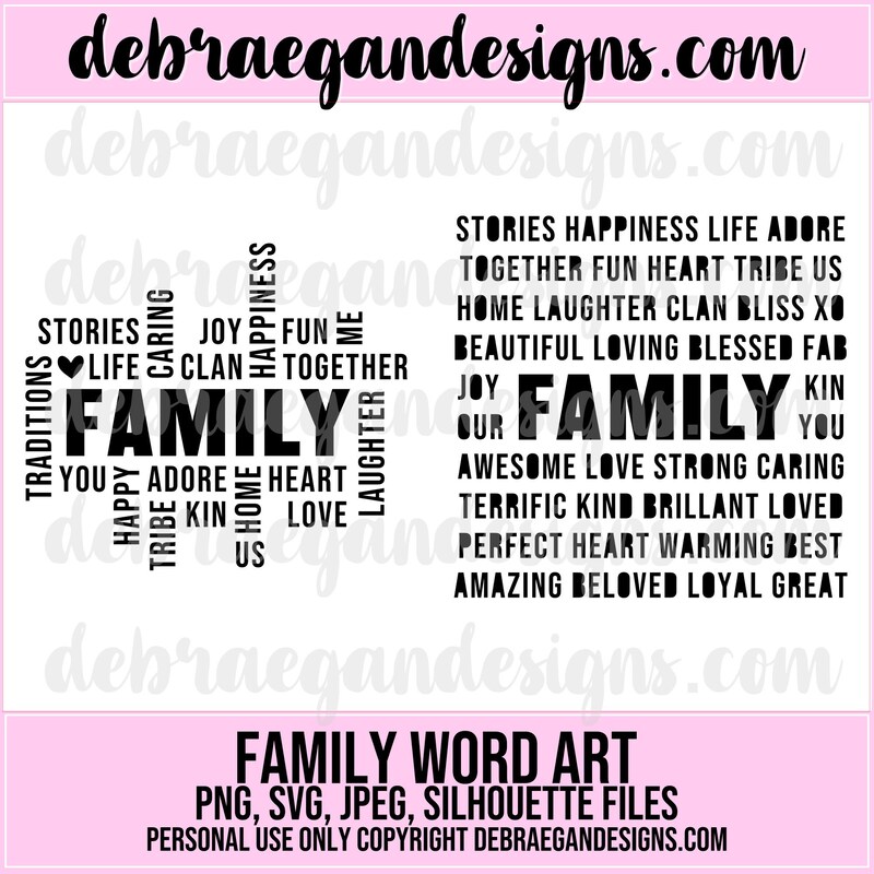 Family Word Art - Etsy