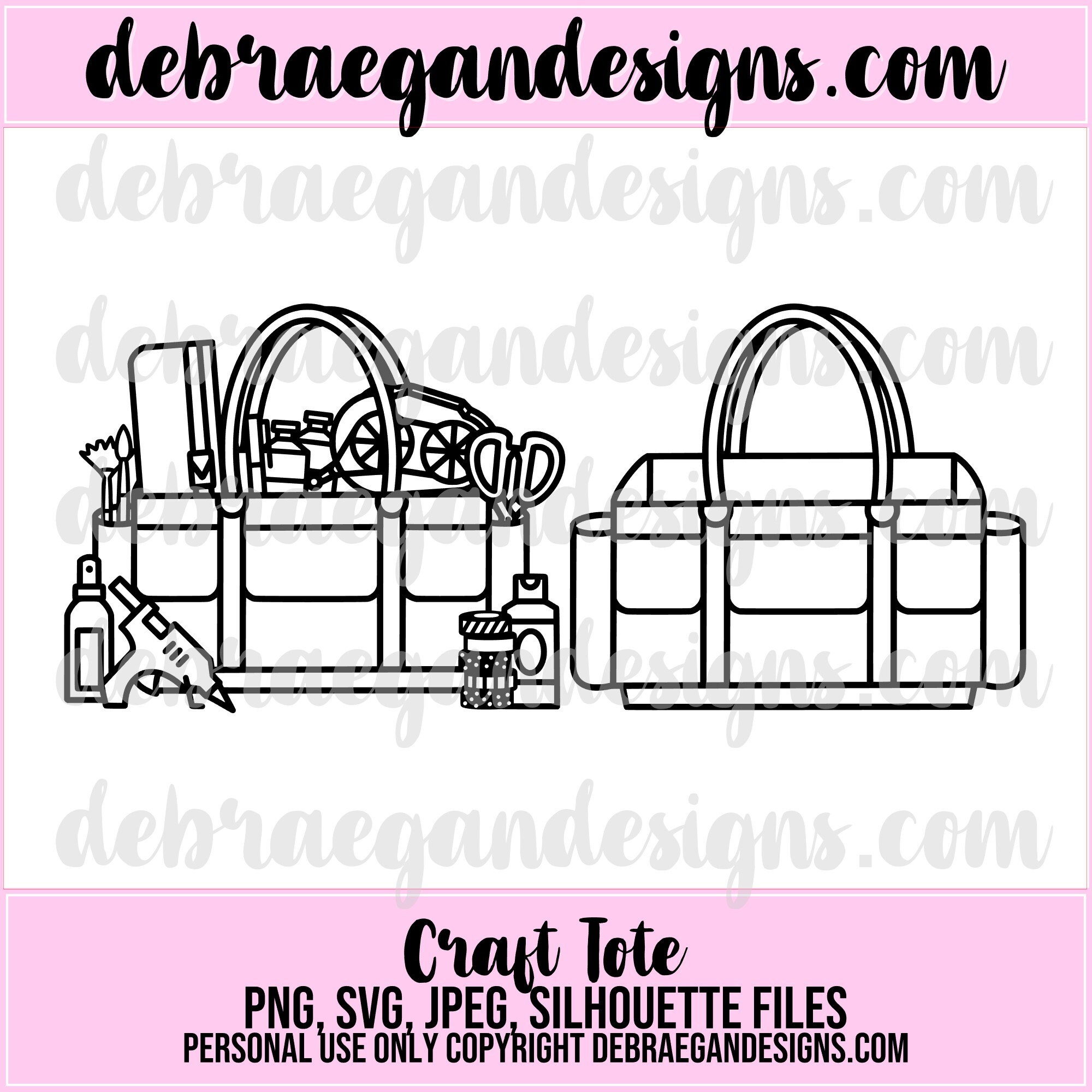 Craft Bundle - 4 Assorted Craft Cut Files- Craft Cart, Bag, Cutting ...