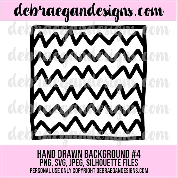 Hand Drawn Background 4 Hand Drawn SVG PNG JPEG Zig Zag | Etsy