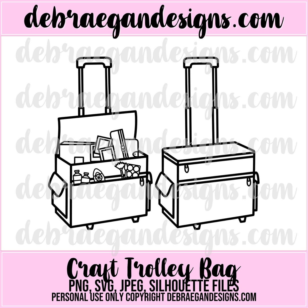 Craft Trolley Bag Cut File - 2 Styles - SVG, PNG, JPEG, Studio 3 ...