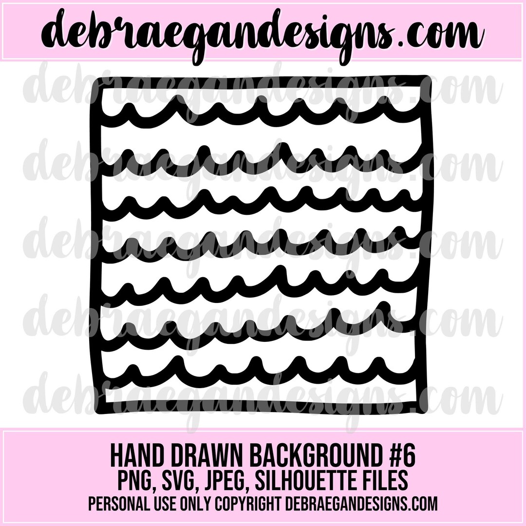 Hand Drawn Background 6 - Hand Drawn SVG, PNG, JPEG - Waves, Scallop ...