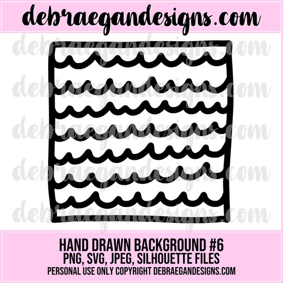 Hand Drawn Background 6 Hand Drawn SVG PNG JPEG Waves | Etsy