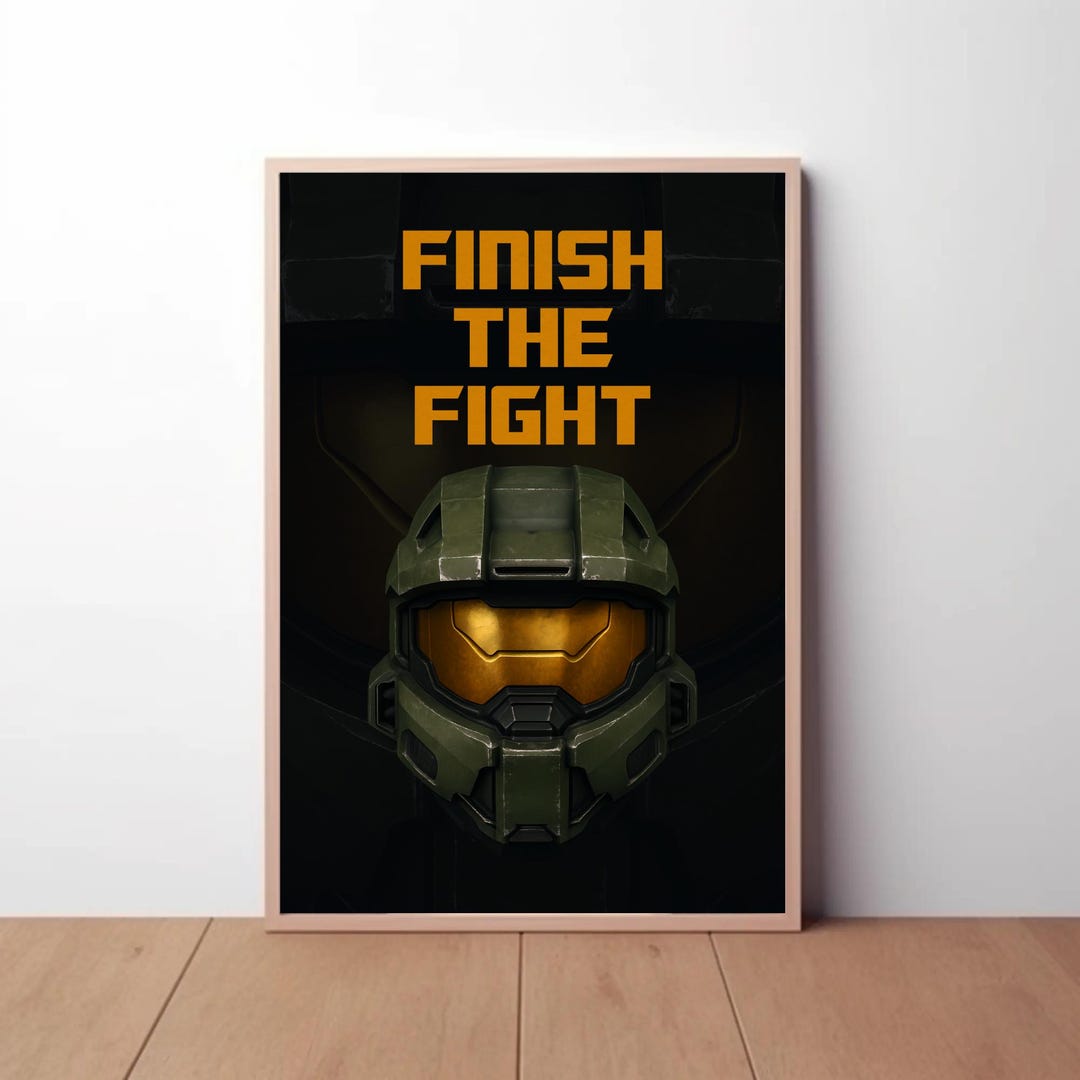 Master Chief, Halo, Gaming, Poster, Wall Art, Man Cave, Playstation ...
