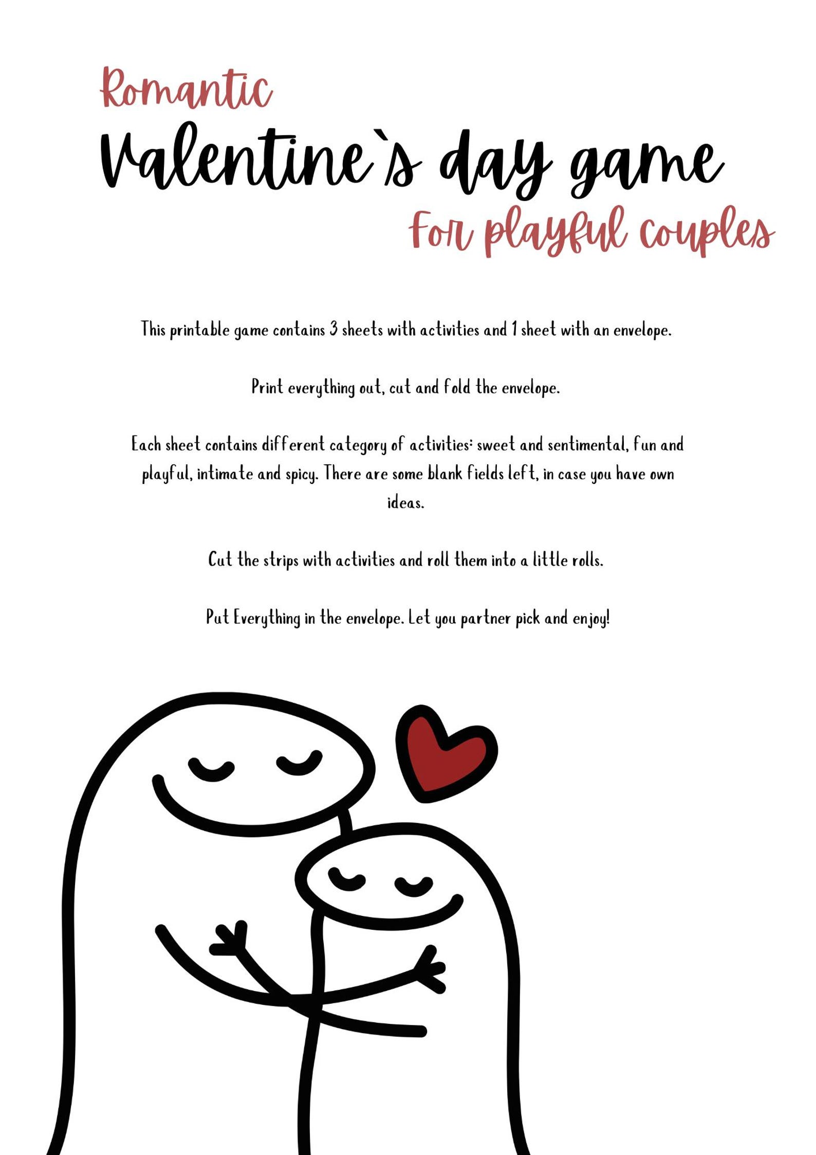 Valentines Day Couples Game Printable Digital Download - Etsy