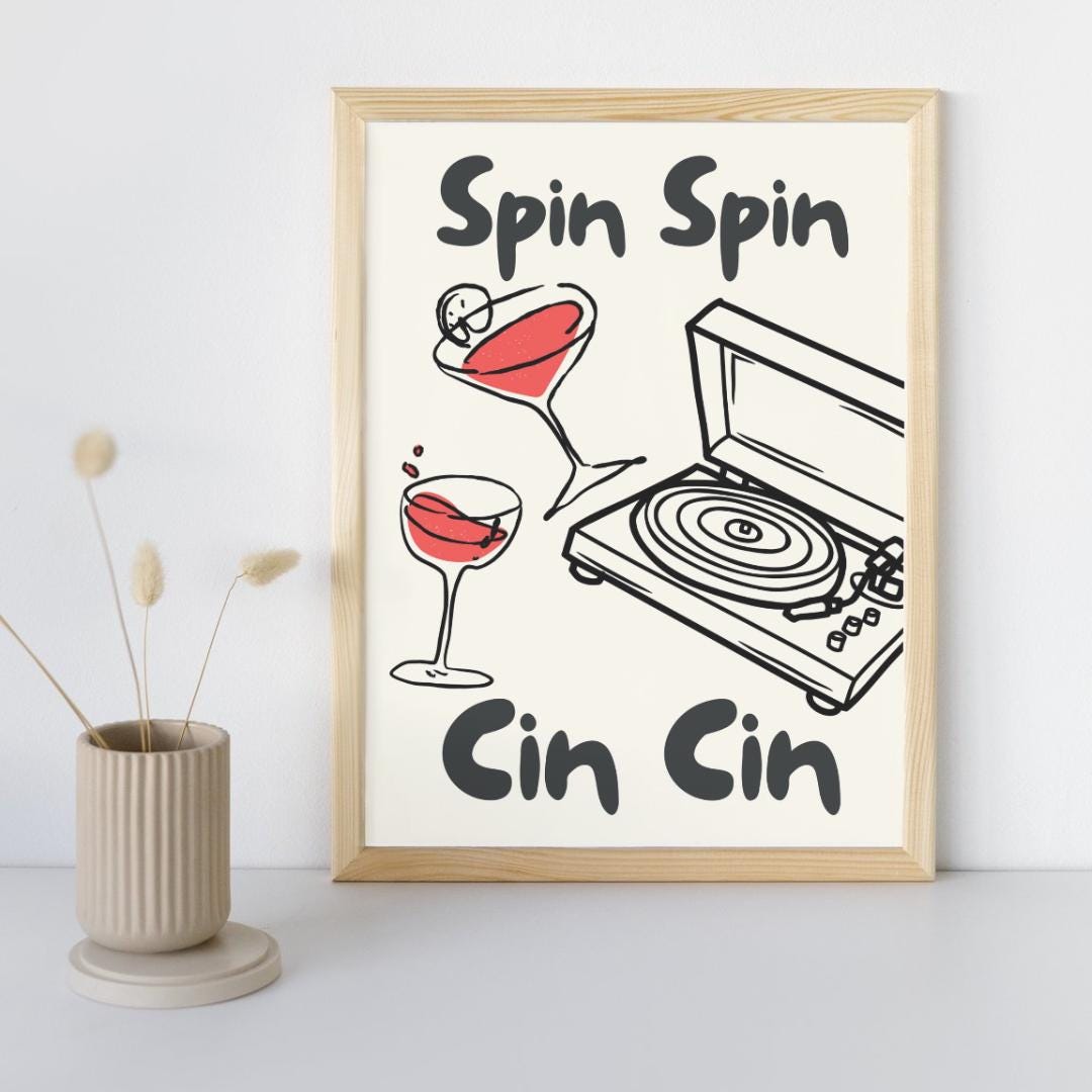 Spin Spin Cin Cin Poster, Digital Download Poster, Wall Art ...