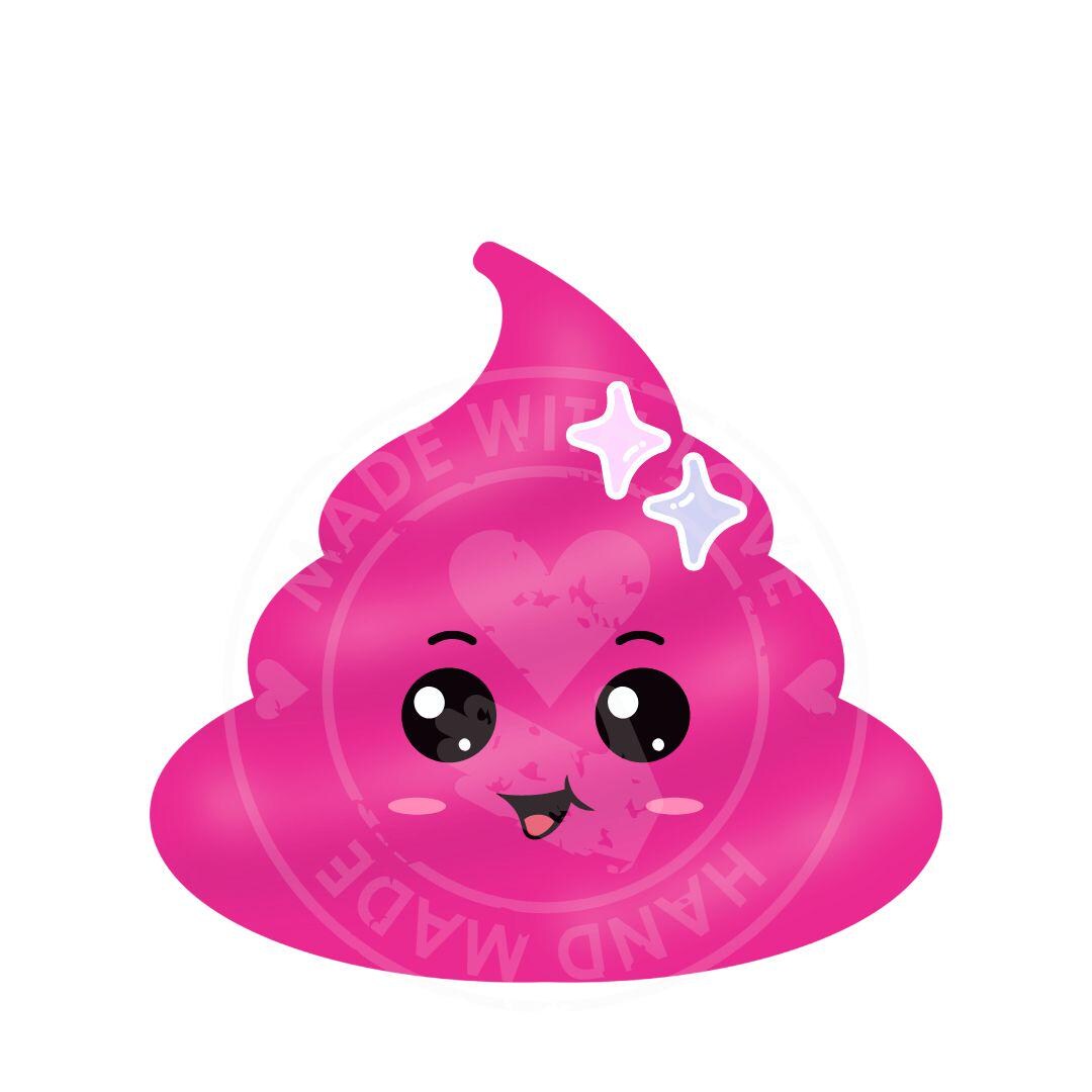 Kawaii Pink Poo PNG | Cute Digital Download | Fun & Colorful Clipart ...
