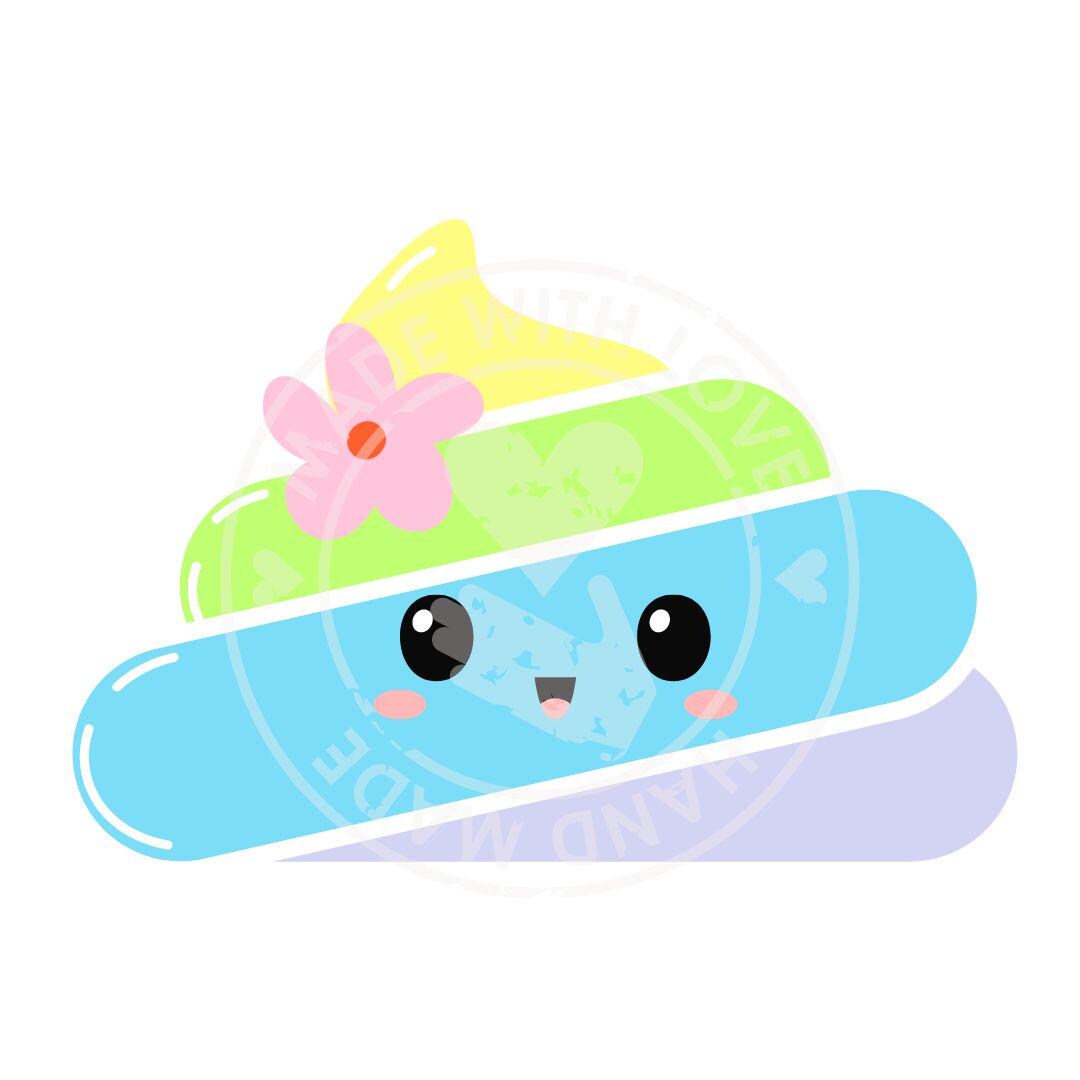 Kawaii Rainbow Poo PNG | Cute Digital Download | Fun & Colorful Clipart ...