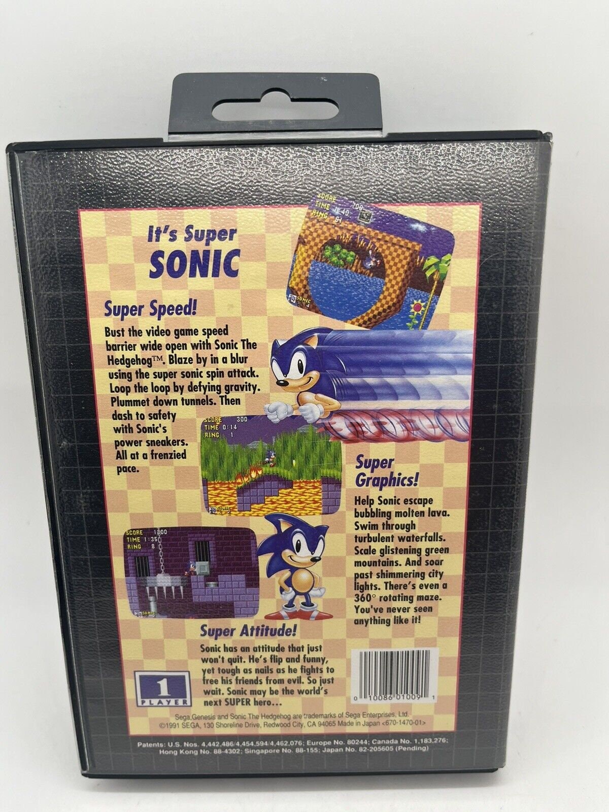 Sonic the Hedgehog Sega Genesis, 1991 Complete With Manual Not for ...