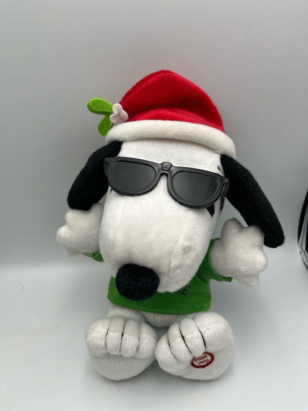 Vintage Snoopy "joe Mistletoe" Peanuts Christmas Plush Musical Hallmark ...