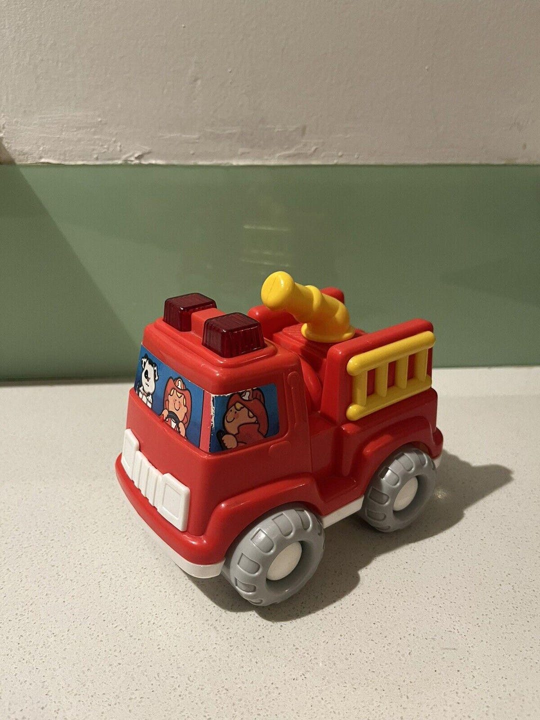 Vintage 1992 Shelcore Toys Chunky Red Fire Truck Engine Preschool Toy ...