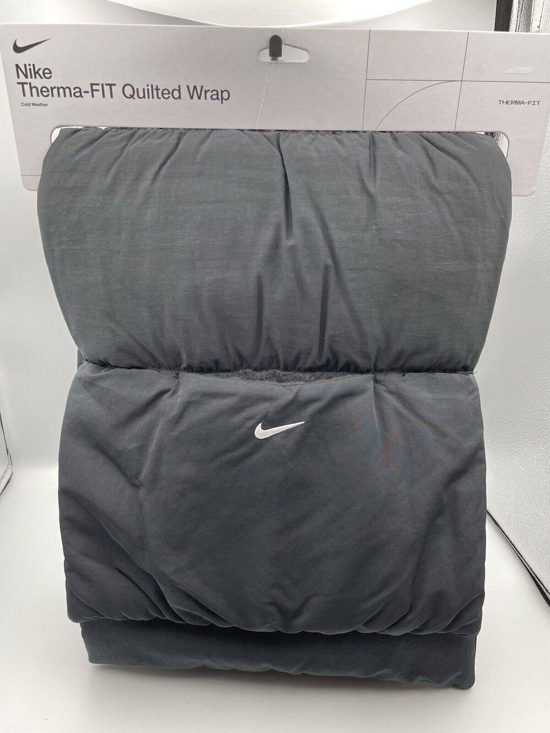 Nike Tech Pack Quilted Wrap Therma FIT Scarf Black Unisex Convertible ...