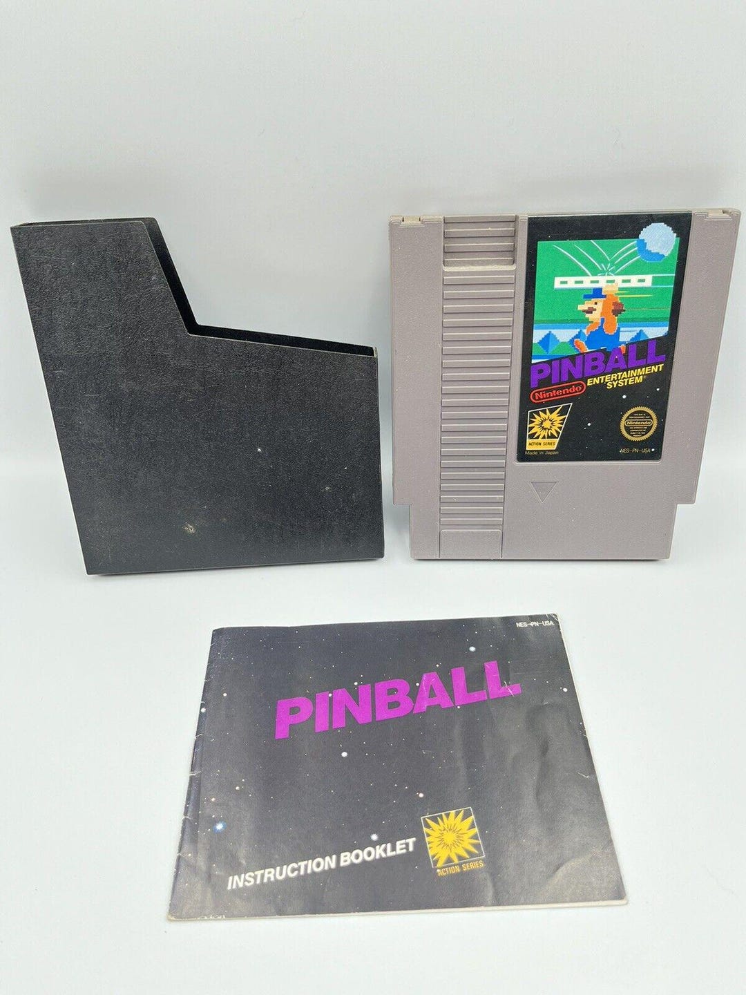 Pinball Original Nintendo NES Game Tested + Working - Authentic With ...