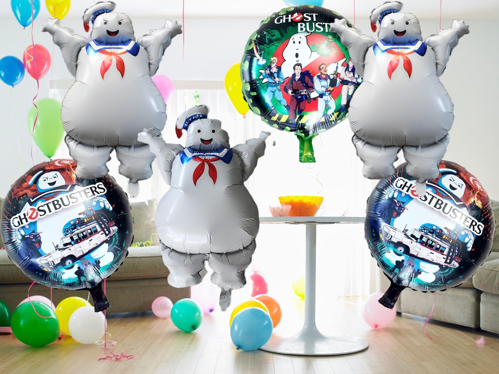6pc Ghostbuster Halloween Latex Foil Balloons for Birthday Party ...