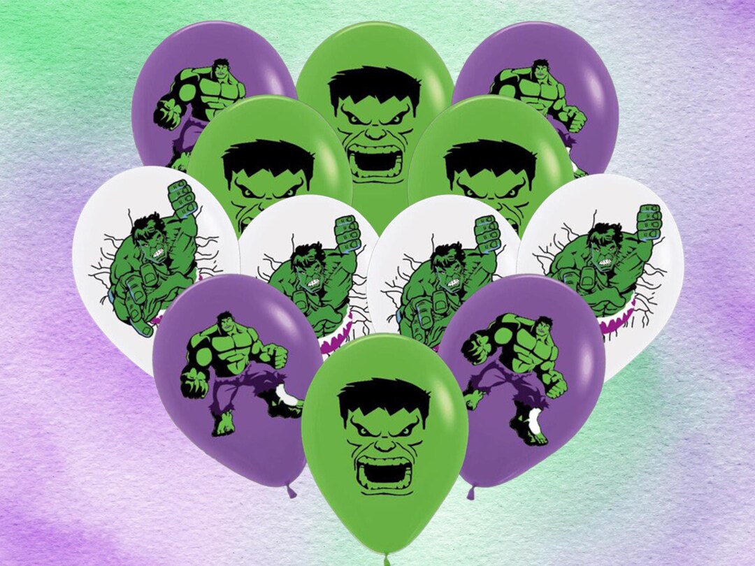 24pc Hulk Latex Foil Balloons for Birthday Party Supplies Baby Shower ...