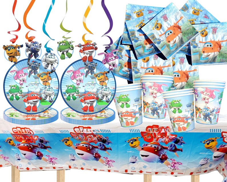 29pc Wings Air Plane Super Tableware for Birthday Party Supplies Baby ...