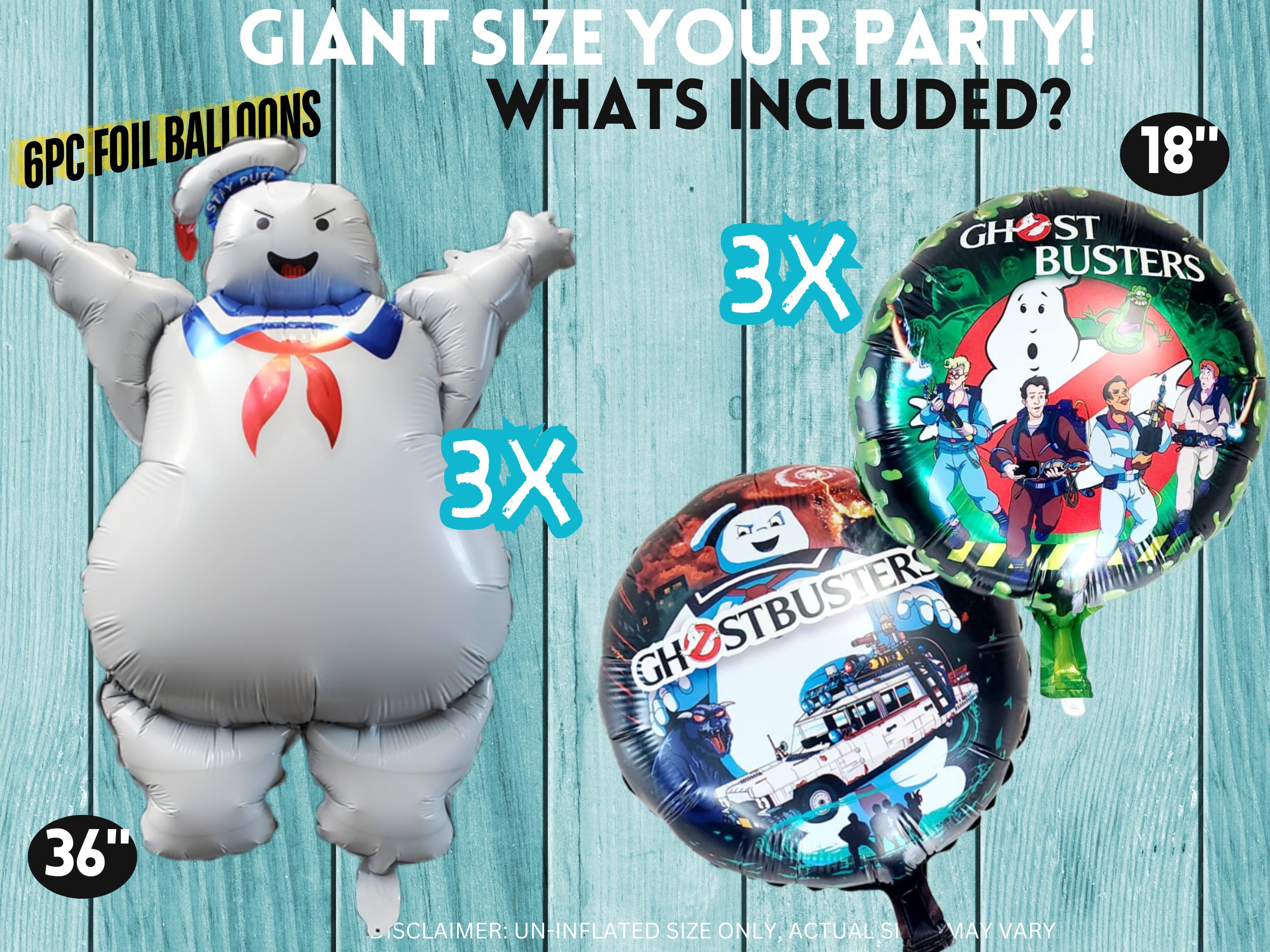 6pc Ghostbuster Halloween Latex Foil Balloons for Birthday Party ...