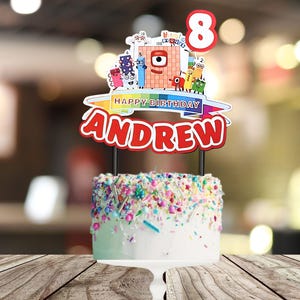 Personalized Number Cupcake Cake Topper Happy Birthday Party Supplies ...
