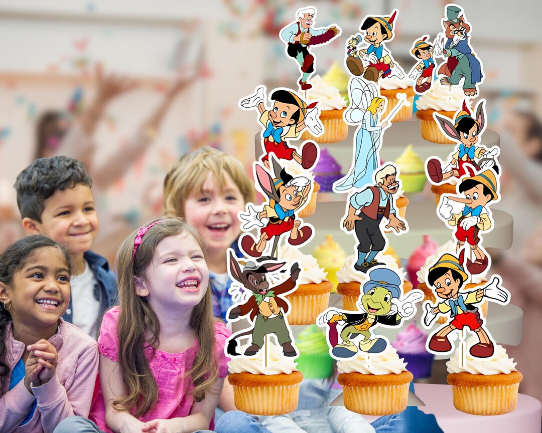 24pc Pino Cupcake Cake for Birthday Party Supplies Baby Shower Boy Girl ...