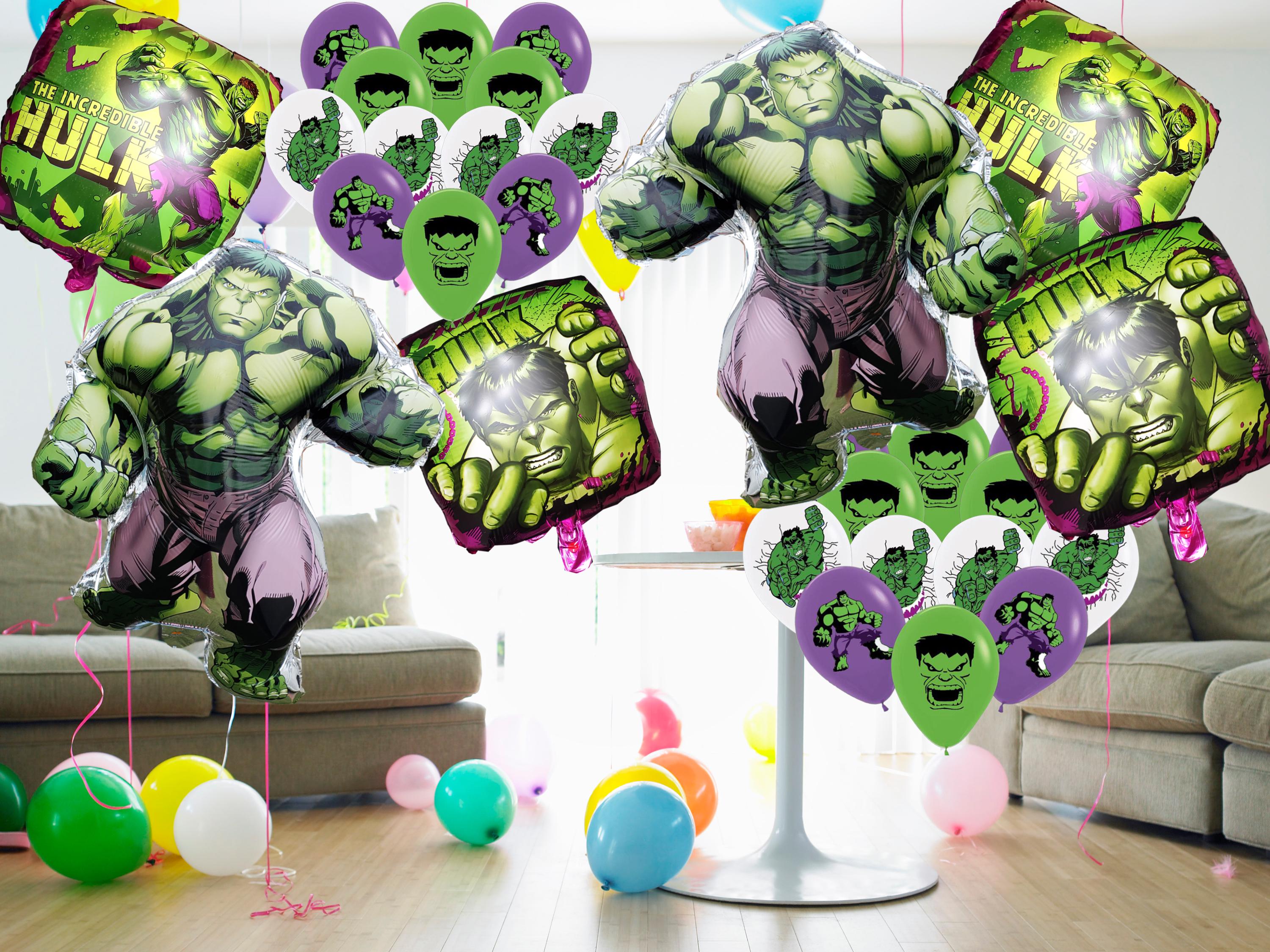 18pc Hulk Avengers Baby Shower Latex Foil Balloons for Birthday Party ...