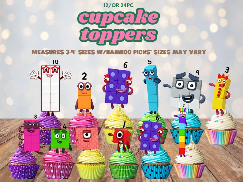 Personalized Number Cupcake Cake Topper Happy Birthday Party Supplies ...