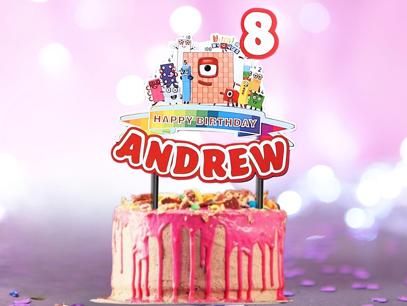 Personalized Number Cupcake Cake Topper Happy Birthday Party Supplies ...