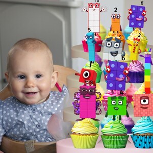 Personalized Number Cupcake Cake Topper Happy Birthday Party Supplies ...
