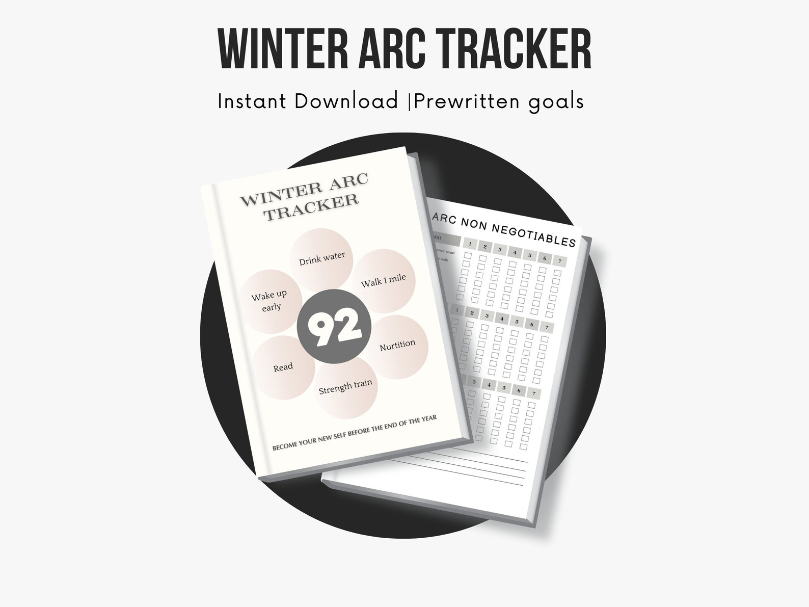 Winter Wellness Tracker, 92 Day Challenge, Health, Mood, Self-care ...