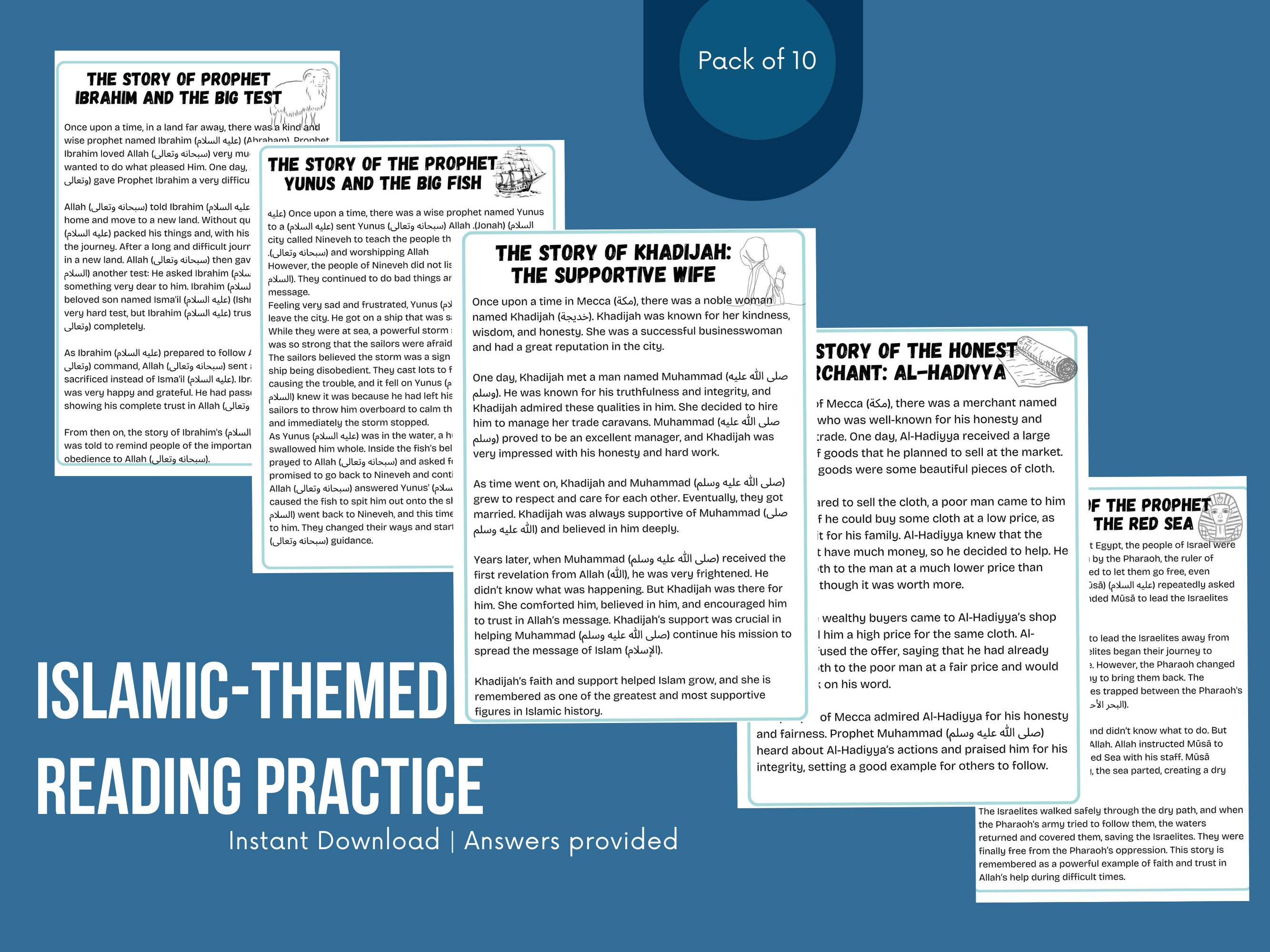 Islamic Reading Comprehension 10 Stories| Educational & Faith-based 10 ...