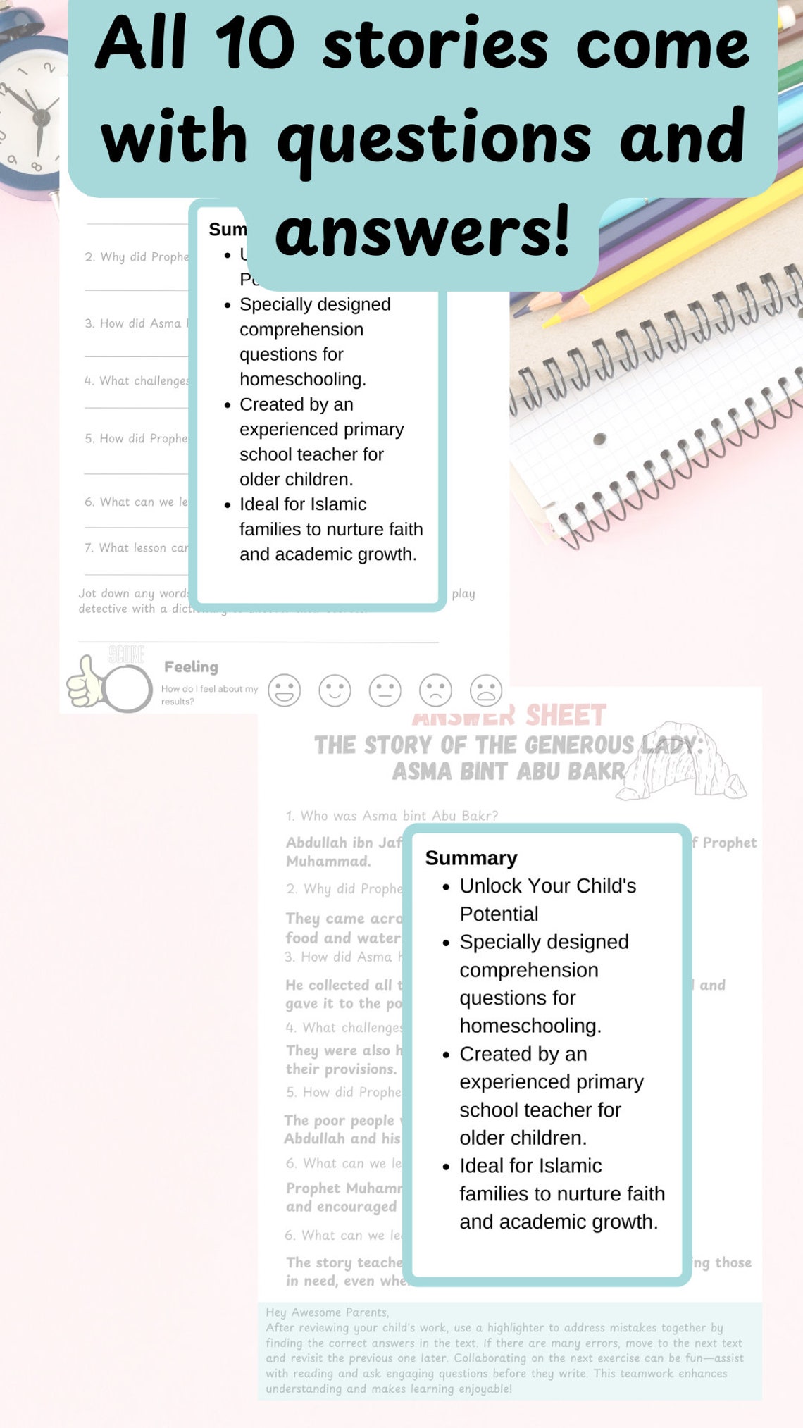 Islamic Reading Comprehension 10 Stories| Educational & Faith-based 10 ...