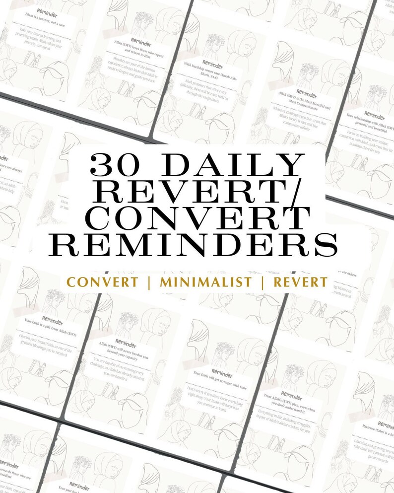 Islamic Motivation Cards for Reverts Encouraging Messages for Muslim ...