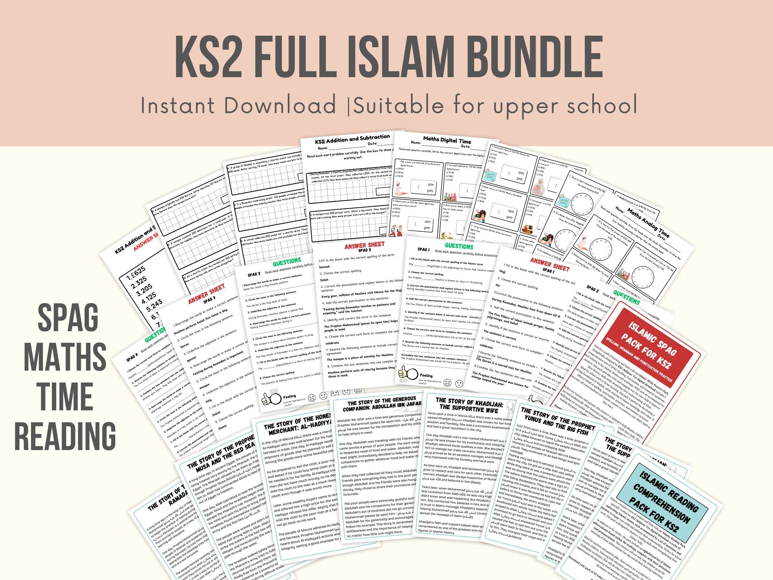 KS2 Islamic Learning Worksheets Bundle Digital Download ,fun and ...