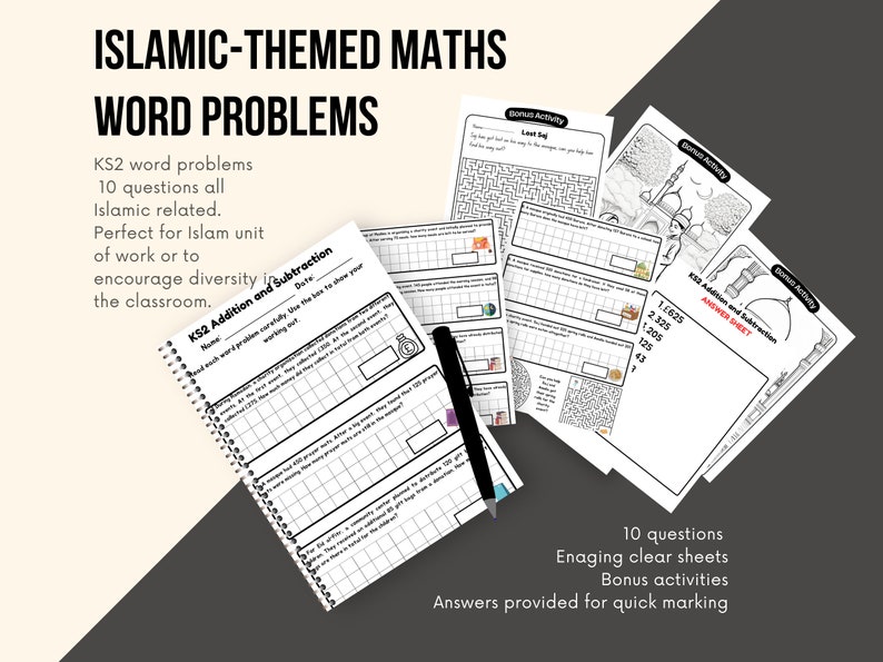 Islamic-themed Maths Word Problems – Fun KS1 & KS2 Activities, Islamic ...
