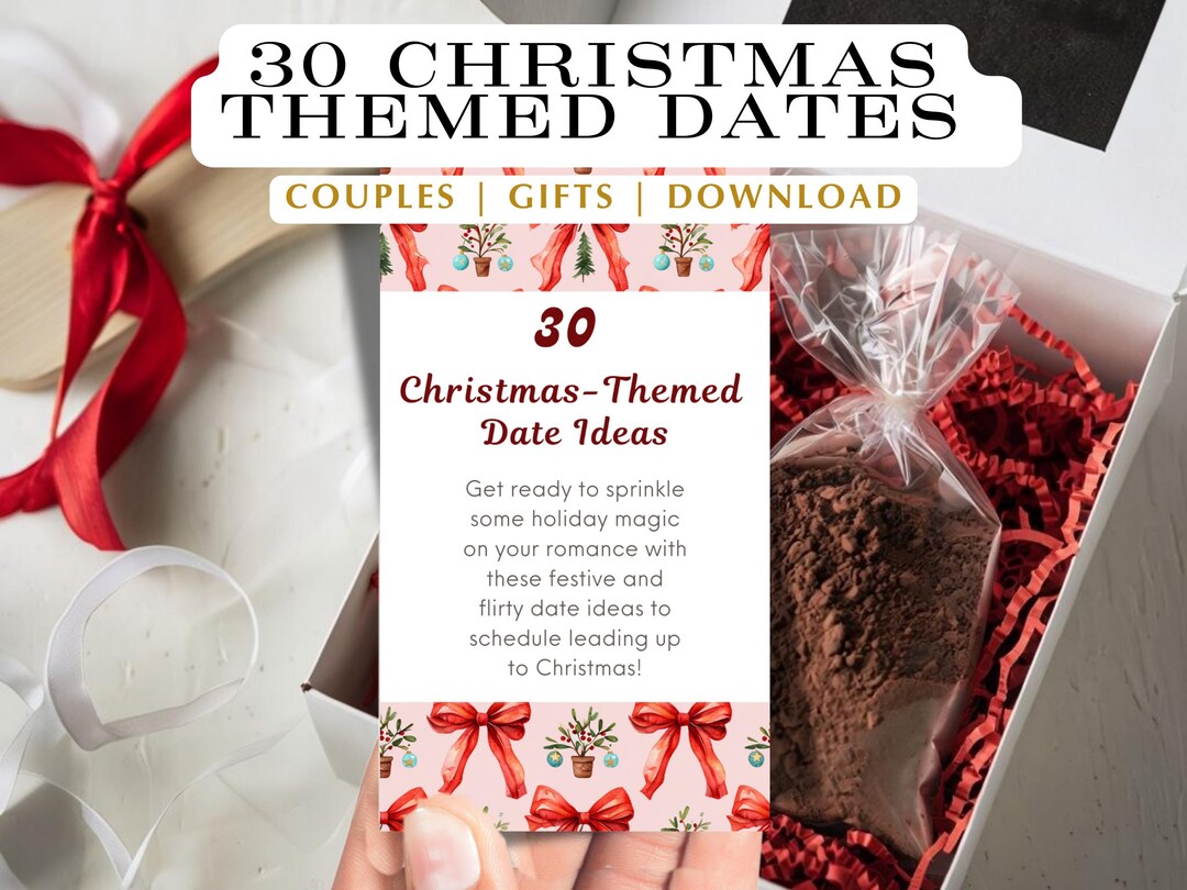 30 Christmas-themed Date Night Cards DIY Coupon Book Couple Gift ...