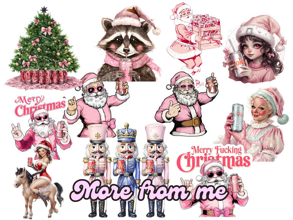 Coquette Diet Coke Santa Png, Diet Coke Svg, Santa Png, Sublimation ...