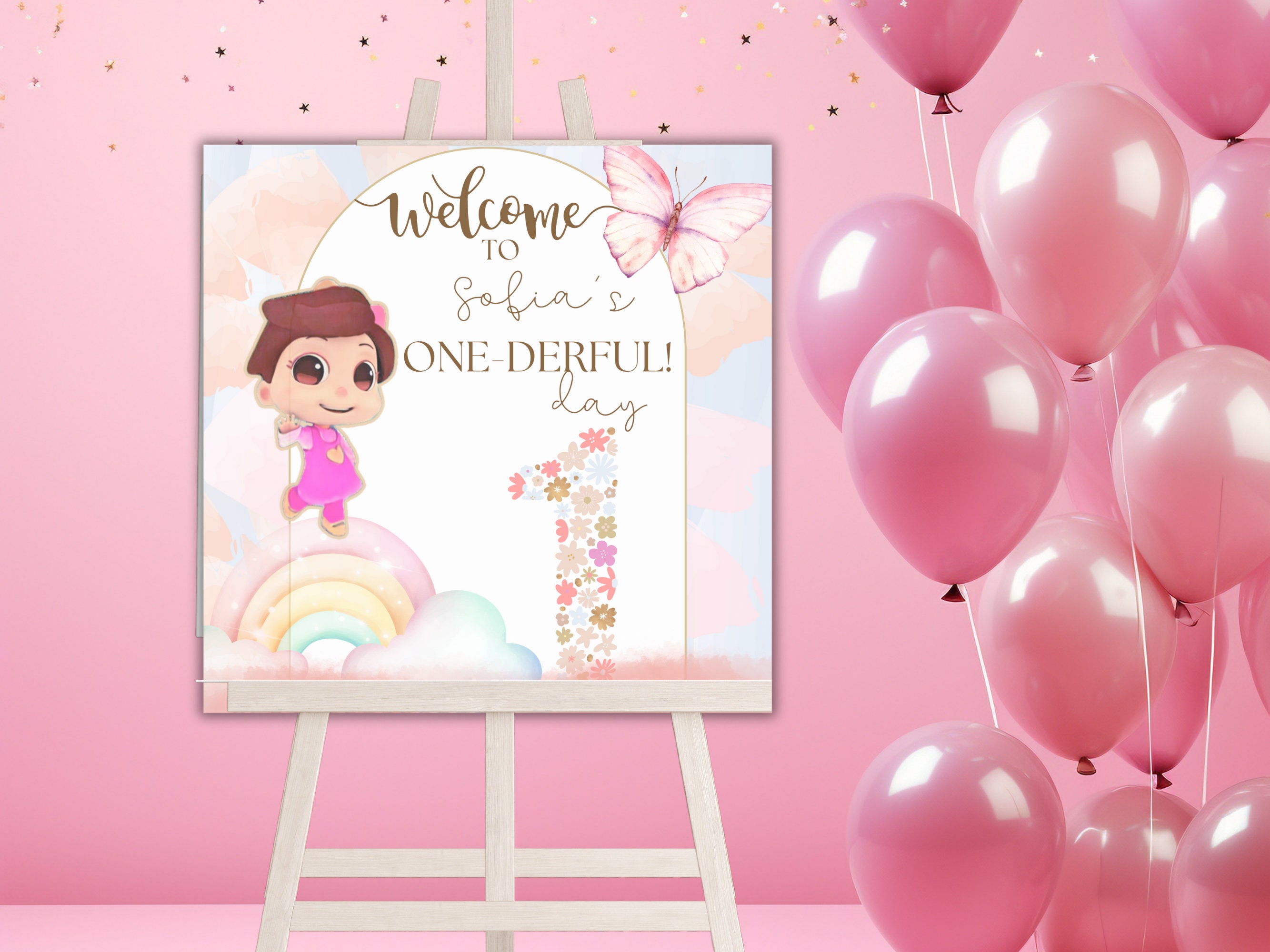 Omar and Hana Birthday Decoration, Custom, Personalised Sign, Welcome ...