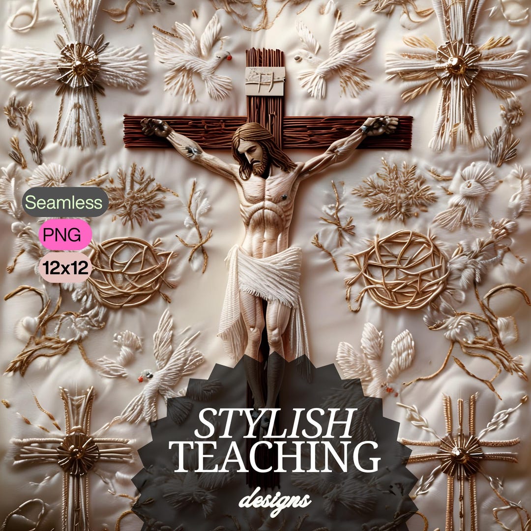 3D Jesus Easter Crucifixion Cross Seamless File Repeating Print for ...