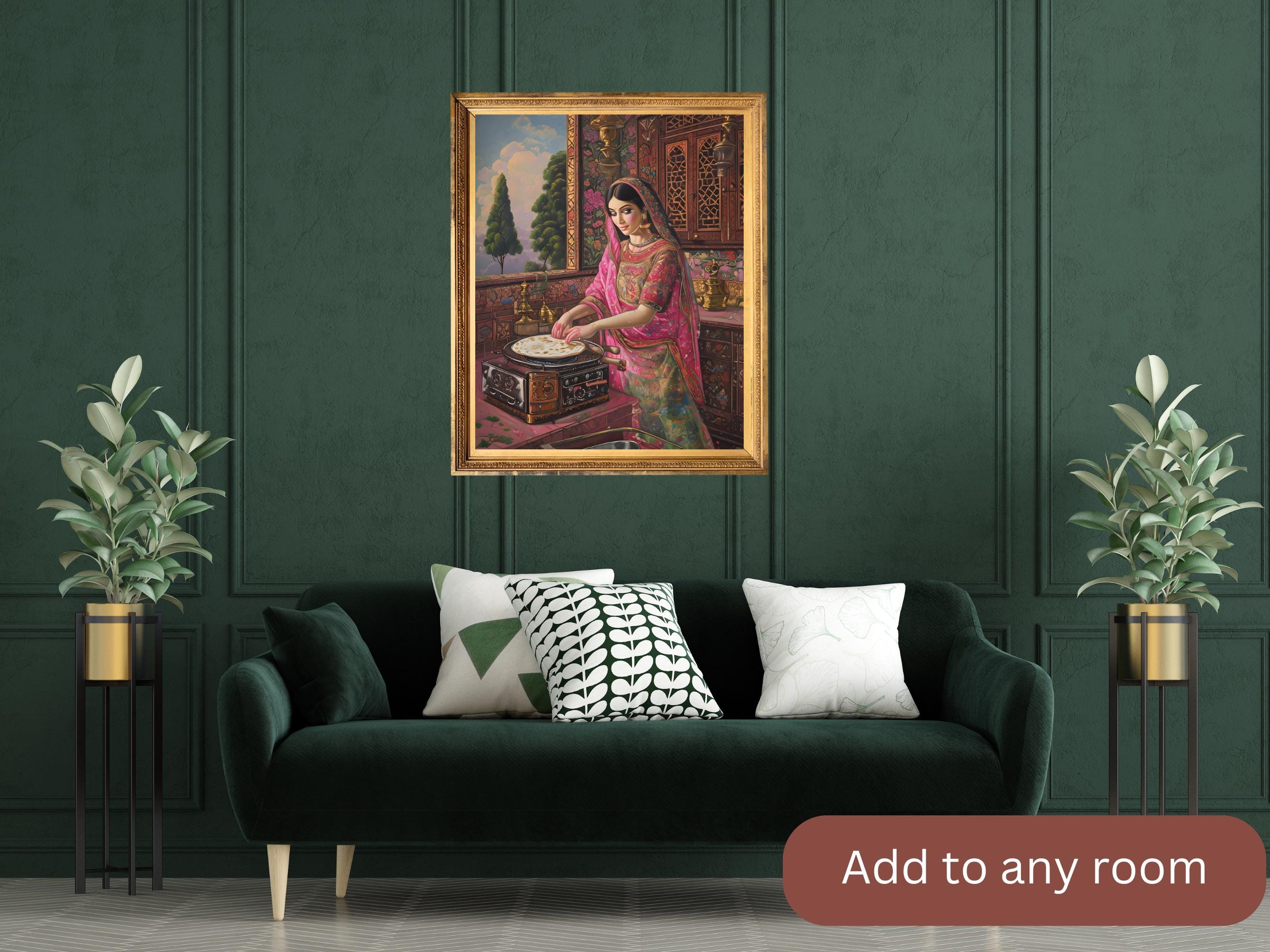 Roti Ki Rasoi | Indian Mughal Inspired Digital Art Work, Printable Wall ...