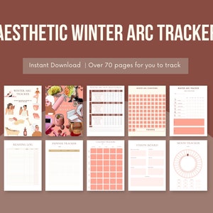Aesthetic Winter Arc Tracker Planner Diary, 92 Days Challenge, Winter ...