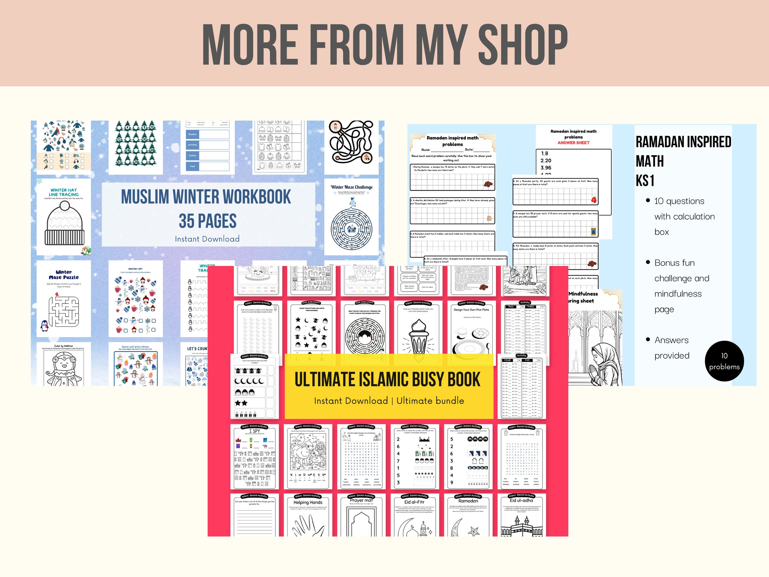 KS2 Islamic Learning Worksheets Bundle Digital Download ,fun and ...
