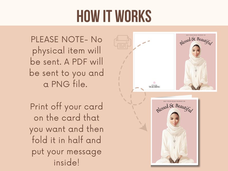 Girly Islamic Card for Reverts Printable | Revert to Islam Inspiration ...